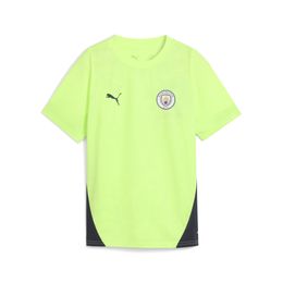 Trainingsshirt Puma "Manchester City Trainingstrikot Jugendliche", Kinder, Gr. 164, gelb (fizzy apple blau violet gelb), Obermaterial: 100% Polyester, regular fit, Rundhals, Shirts