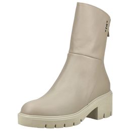 Stiefelette Nero Giardini "Nero Giardini Stiefelette Leder", Damen, Gr. 40, beige, Leder, Schuhe Stiefelette