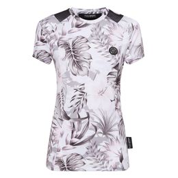 T-Shirt Plein Sport "T-Shirt", Damen, Gr. XS, bunt (21, multicolor), Obermaterial: 95% Polyester, 5% Elasthan, Shirts T-Shirt