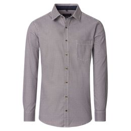 Langarmhemd Casamoda "Casamoda Freizeithemd Print", Herren, Gr. XL, Normalgr&ouml;&szlig;en, braun, 100% Baumwolle, bedruckt, l&auml;ssig geschnitten, Hemden