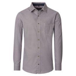 Langarmhemd Casamoda "Casamoda Freizeithemd Print", Herren, Gr. XL, Normalgr&ouml;&szlig;en, braun, 100% Baumwolle, bedruckt, l&auml;ssig geschnitten, Hemden