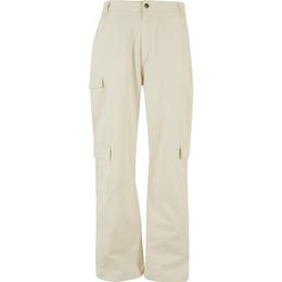 Cargohose Karl Kani "Karl Kani Damen KW232-014-1 KK Denim K Cargo Pants", Damen, Gr. M, US-Gr&ouml;&szlig;en, sanftes wei&szlig;, 80% Baumwolle, 20% Polyester, loose fit, Hosen Cargohose