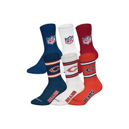 Kurzsocken NFL "Socken NFL 6Pack Crew Socks 6er Pack", Herren, Gr. 39-42, bunt (chicago bears, mix), Obermaterial: 58% Baumwolle CO. 39% Polyester PES. 3% Elasthan EL., Socken