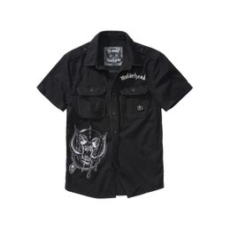 Langarmhemd Brandit "Brandit Herren Mot&ouml;rhead Vintage Shirt 1/2 sleeve", Herren, Gr. 6XL, US-Gr&ouml;&szlig;en, schwarz, 100% Baumwolle, Hemden