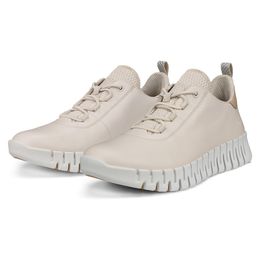 Slip-On Sneaker Ecco "GRUUV W", Damen, Gr. 43, beige, Leder, Schuhe Sneaker, Freizeitschuh, Halbschuh, Slipper mit ergonomischer Fluidform Sohle