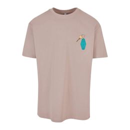 T-Shirt "Upscale by Mister Tee Unisex California Motel Oversize Tee", Damen, Gr. L, beige (duskrose), 100% Baumwolle, UPSCALE BY MISTER TEE, unifarben, oversize, Rundhals, Shirts T-Shirt