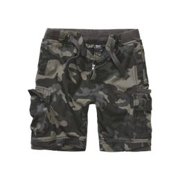 Stoffhose Brandit "Brandit Herren Packham Vintage Shorts", Herren, Gr. 3XL, US-Gr&ouml;&szlig;en, schwarzcamo, 100% Baumwolle, unifarben, normal, Hosen Stoffhose