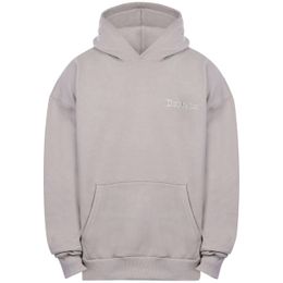 Kapuzensweatshirt DROPSIZE "Dropsize HEAVY OVERSIZE EMBO HOODIE", Herren, Gr. XS, moonbeam, 70% Baumwolle, 30% Polyester, Sweatshirts