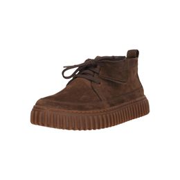 Stiefelette Clarks "Torhill Lace High", Herren, Gr. 41,5, braun, Schuhe Stiefelette, mit gerippter Laufsohle