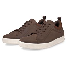 Sneaker Ecco "BYWAY", Herren, Gr. 40, braun (dunkelbraun), Nubukleder, Schuhe Sneaker, Schn&uuml;rschuh, Halbschuh, Freizeitschuh mit griffiger Laufsohle