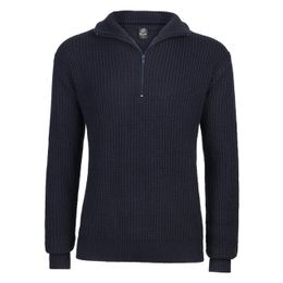 Rundhalspullover Brandit "Brandit Herren Marine Troyer", Herren, Gr. 5XL, navy, 100% Polyacryl, unifarben, normal, amerikanischer Ausschnitt, Pullover Rundhalspullover