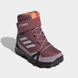 Winterstiefel adidas terrex "TERREX SNOW HOOK-AND-LOOP COLD.RDY WINTER", M&auml;dchen, Gr. 37, rot (quiet crimson, silber dawn, amber tint), Synthetik, Textil, Schuhe Winterstiefel, wasserdicht und w&auml;rmend, f&uuml;r Kinder & Jugendliche