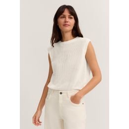 Stricktop Bugatti, Damen, Gr. M, 20, ecru, 100% Baumwolle, Tops Stricktop