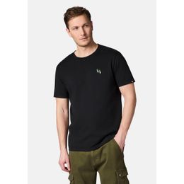 T-Shirt Ragwear "Samms B Gots YOUMODO", Herren, Gr. 4XL (60), schwarz, Material: 100% Baumwolle, Basic, relaxed fit h&uuml;ftlang, Rundhals, Shirts T-Shirt, Kurz&auml;rmliges Shirt mit Beach-Slipper-Stickerei