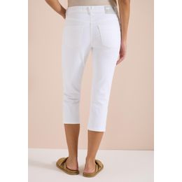 Comfort-fit-Jeans Cecil, Damen, Gr. 28, L&auml;nge 20, wei&szlig;, Jeans, 78% Baumwolle, 21% Elastomultiester, 1% Elasthan, unifarben, 3/4-L&auml;nge, Jeans, 5-Pocket-Style