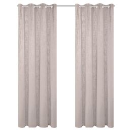 Gardine HEINE HOME Gr. 1, grau (taupe), B:140cm H:160cm, Polyester, Gardinen, Gardine