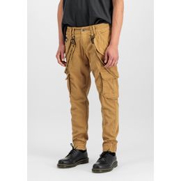 Cargohose Alpha Industries "Utility Pant", Herren, Gr. 28, Normalgr&ouml;&szlig;en, gr&uuml;n (khaki), Obermaterial: 98% Baumwolle, 2% Elastan. Futter: 100% Baumwolle, Hosen Cargohose