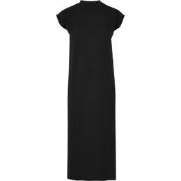 Shirtkleid Urban Classics "Urban Classics Damen Ladies Long Extended Shoulder Dress", Damen, Gr. L, US-Gr&ouml;&szlig;en, schwarz, 100% Baumwolle, unifarben, loose fit, Rundhals, Kleider Shirtkleid