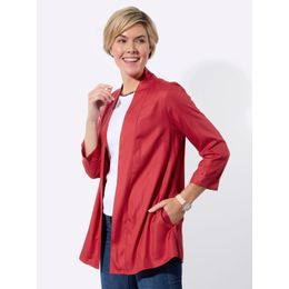 Blusenjacke Classic Basics, Damen, Gr. 44, erdbeere, 100% Viskose, Jacken Blusenjacke