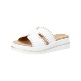 Pantolette Remonte "Remonte Pantoletten Glattleder", Damen, Gr. 38, wei&szlig;, Glattleder, Schuhe Pantolette
