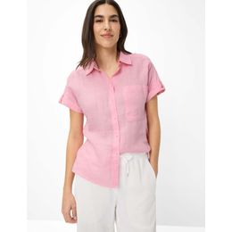 Klassische Bluse Brax "Style VIV", Damen, Gr. 36, pink, Web, 100% Leinen, Blusen Bluse