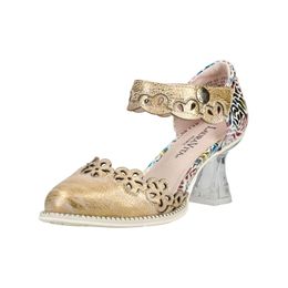 Pumps Laura Vita "Laura Vita Pumps Leder", Damen, Gr. 37, gold, Leder, Schuhe Pumps