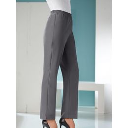 B&uuml;gelfaltenhose Classic Basics, Damen, Gr. 38, Normalgr&ouml;&szlig;en, grau, 100% Polyester, unifarben, lang, Hosen