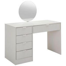 Xora Schminktisch, Kaschmir, Metall, Glas, Holzwerkstoff, 5 Schublade(n) Schubladen, rechteckig, Wange, 55x127.5x120 cm, Bsci, Schlafzimmer, Schminktische