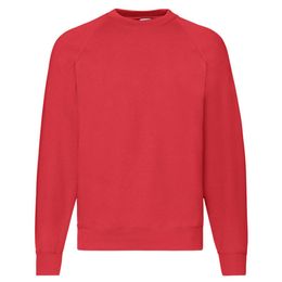 Fruit of the Loom - "Classic" Sweatshirt f&uuml;r Herren/Damen Unisex Raglan&auml;rmel (Rot)