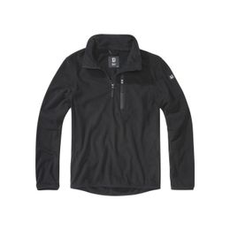 Sweater Brandit "Brandit Herren Fleece Troyer", Herren, Gr. 4XL, schwarz, 80% Elastodien, 20% Polyester, unifarben, Sweatshirts Sweater