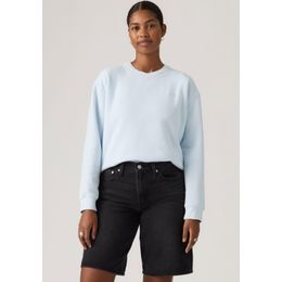 Levi's Sweatshirt LEVI'S "EVERYDAY CREW SWEATSHIRT", Damen, Gr. L (40), country air brushed fleece, Sweatware, Obermaterial: 58% Baumwolle, 42% Polyester, regular fit normal, Rundhals, B&uuml;ndchen, Sweatshirts Sweatshirt, mit kleinem Logo auf der Brust
