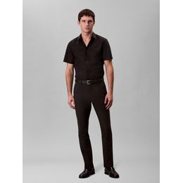Stretch-Hose Calvin Klein "SLIM TECH STRETCH TROUSER", Herren, Gr. 30, N-Gr, schwarz, Web, Obermaterial: 100% Polyester, unifarben, slim fit lang, Hosen, slim fit