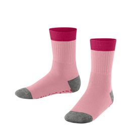 Haussocken Esprit "Cozy Memphis", M&auml;dchen, Gr. 23-26, rosa (flamingo), Baumwollmischung, unifarben, normal, Socken, mit Anti-Rutsch-Noppen, for Kids, Cotton-Mix