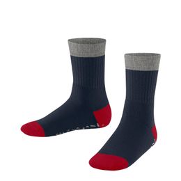 Haussocken Esprit "Cozy Memphis", M&auml;dchen, Gr. 23-26, blau (space blau), Baumwollmischung, unifarben, normal, Socken, mit Anti-Rutsch-Noppen, for Kids, Cotton-Mix