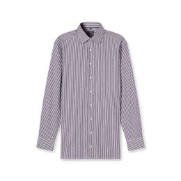 Businesshemd OLYMP "OLYMP Luxor 24/Seven, modern fit, New Kent", Herren, Gr. 41, Normaler Arm, aubergine, 64% Baumwolle, 27% Polyester, 9% Elasthan, Hemden