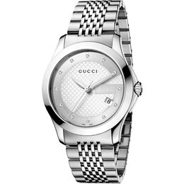 Gucci G-Timeless YA126404 Herrenuhr mit silbernem Zifferblatt
