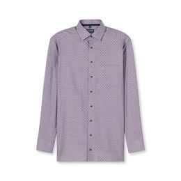 Businesshemd OLYMP "OLYMP Luxor, modern fit, New Kent", Herren, Gr. 41, Normaler Arm, aubergine, 100% Baumwolle, Hemden