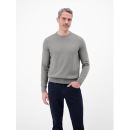 Strickpullover Lerros "Herren Strickpullover aus Baumwolle mit Crewneck Ausschnitt", Herren, Gr. L, basalt grau, 100% Baumwolle, Pullover Strickpullover, Weicher Strick-Pullover, Rundhalsausschnitt, lange &Auml;rmel, pflegeleicht