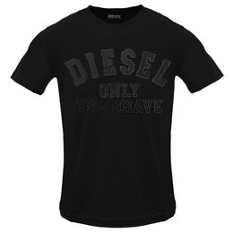 Diesel - T-Shirt f&uuml;r Herren, Gepr&auml;gt (Kaviar-Schwarz)
