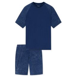 Schiesser Herren Pyjama Modern EssentialsSchlafanzug, Pyjama Set, Nachtw&auml;sche