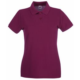 Fruit of the Loom Damen Lady-Fit Premium Kurzarm-Poloshirt (Burgund)
