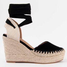 Montevita Keil-Espadrille Esparteo3 Schwarz
