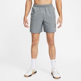 Laufshorts Nike "DRI-FIT CHALLENGER MEN'S UNLINED RUNNING SHORTS", Herren, Gr. S, N-Gr, grau (smoke grau, smoke grau, reflective silv), Obermaterial: 100% Polyester, Hosen