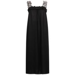 Shirtkleid CLOUD 5IVE "CLOUD 5IVE A-Line Dress with leo print straps", Damen, Gr. XS, US-Gr&ouml;&szlig;en, schwarz, 95% Polyester, 5% Elasthan, normal, eckiger Ausschnitt, Kleider Shirtkleid