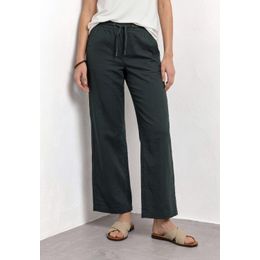 Bermudas Street One, Damen, Gr. 38, L&auml;nge 30, deep bound gr&uuml;n, Web, 66% Baumwolle, 30% Polyester, 4% Elasthan, unifarben, loose fit lang, Hosen Bermudas, mit Wide Legs