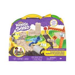 Spin Master Kinetic Sand - Deluxe Baustellen-Koffer, Spielsand