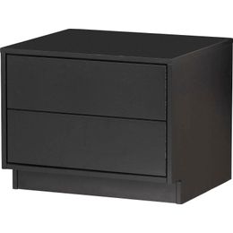 Lowboard Woood "Finca mit Druckmechanismus und 2 Schubladen", schwarz, B:50cm H:40cm T:40cm, Holzwerkstoff, Sideboards, Lowboard, mit 2 Schubk&auml;sten inkl. modernem Push-to-Open-Funktion