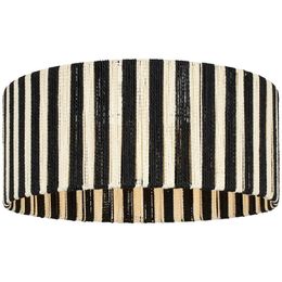 Collett's Monde Deckenleuchte, Schwarz, Wei&szlig;, Metall, Papier, Streifen,Streifen, zylindrisch,zylindrisch, 27.5 cm, RoHS, CE, Lampen & Leuchten, Innenbeleuchtung, Deckenleuchten