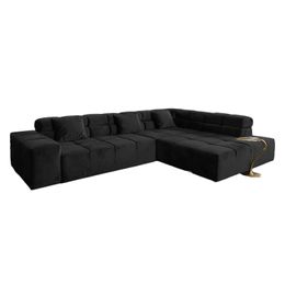 KAWOLA ECKSOFA MIT MOTORISCHEM SITZVORZUG NEVADA Schwarz Velvet Relaxfunktion