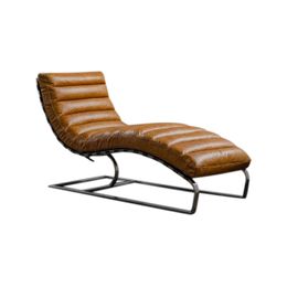 KAWOLA RELAXLIEGE SIRY Braun Leder